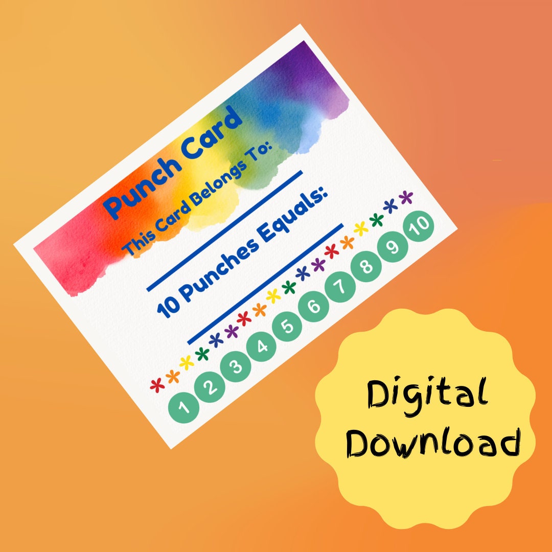 Behavior, Behavior Chart, Behavior Card, Fun and Rewarding Punch Card ...