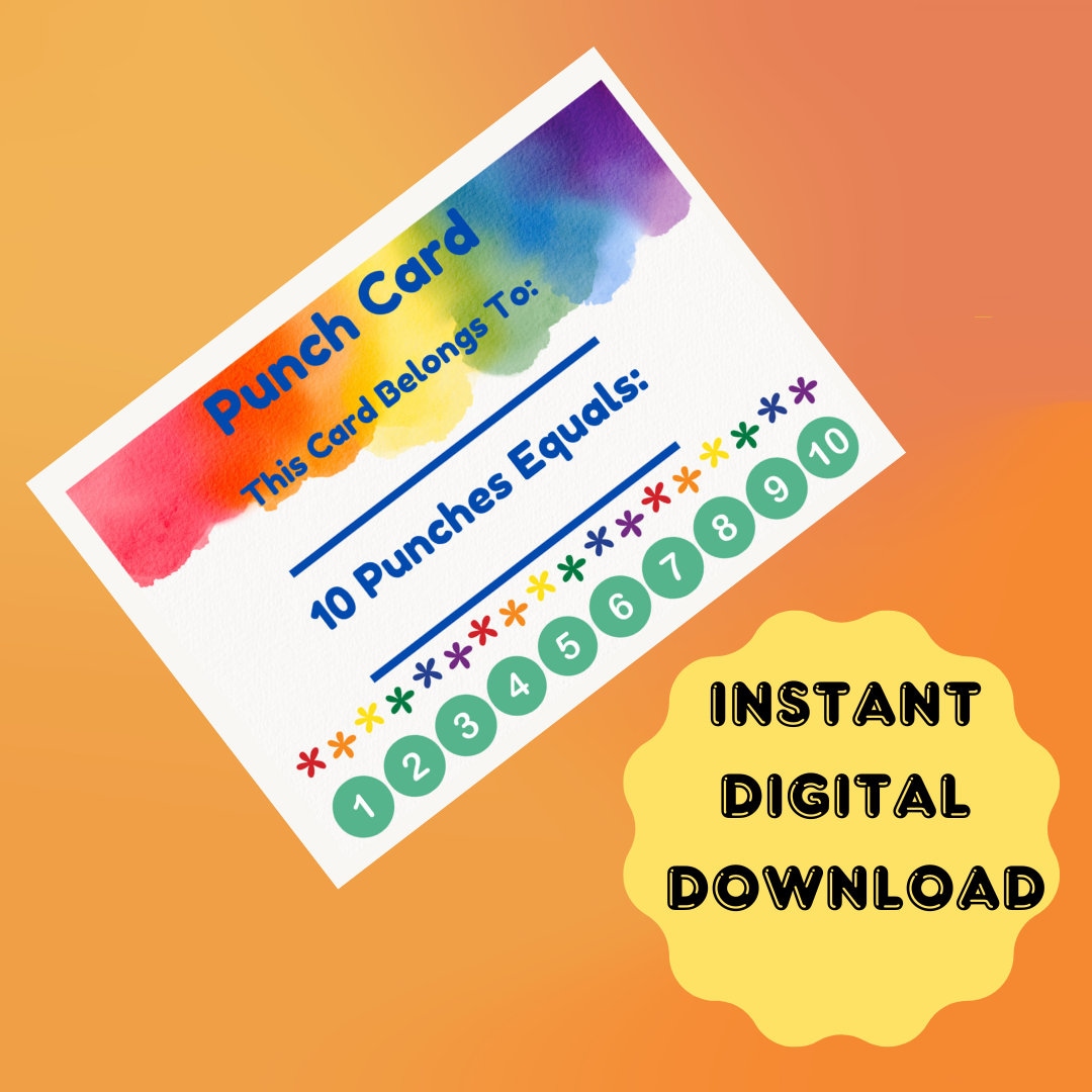 Behavior, Behavior Chart, Behavior Card, Fun and Rewarding Punch Card ...