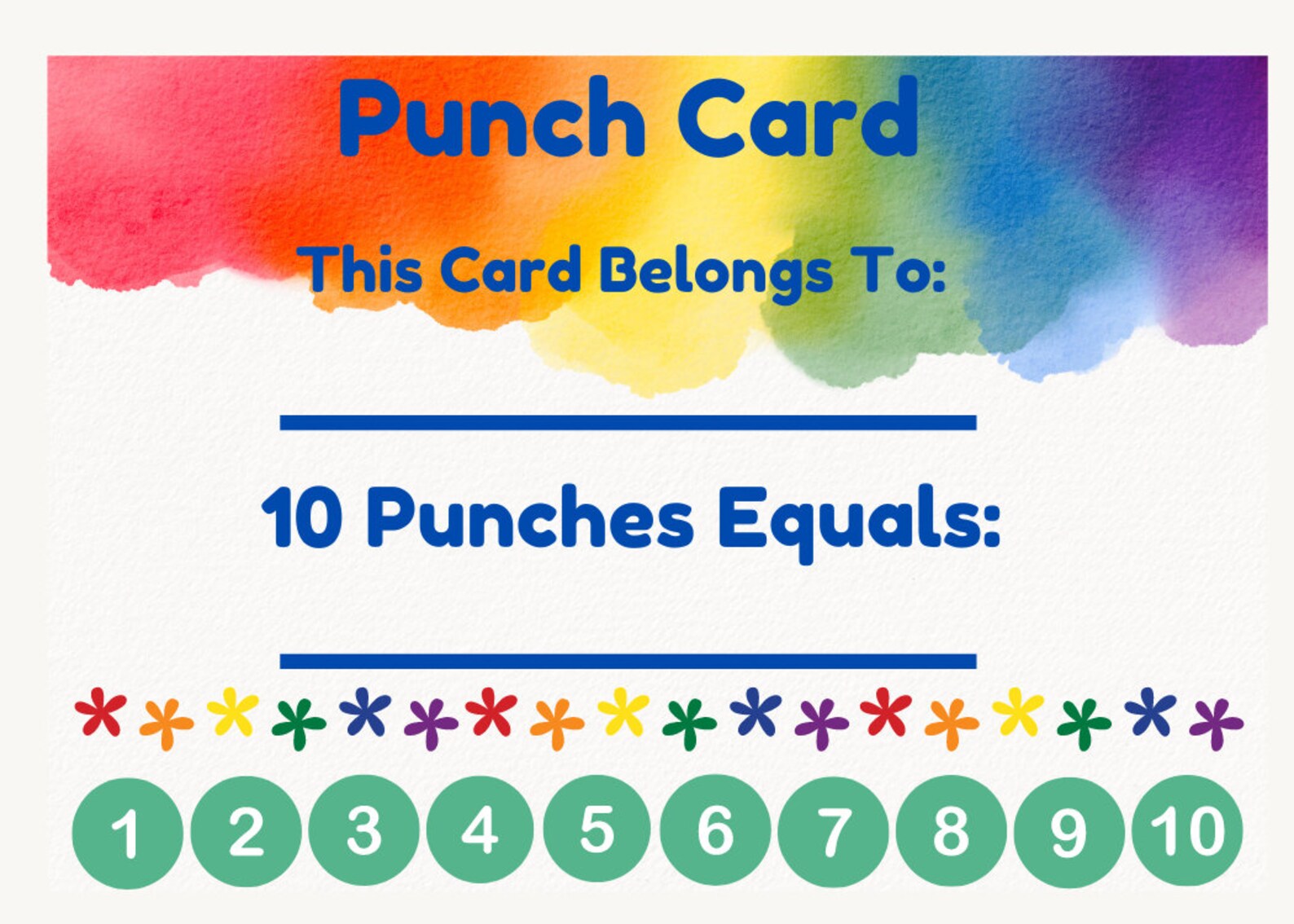 Behavior, Behavior Chart, Behavior Card, Fun and Rewarding Punch Card ...