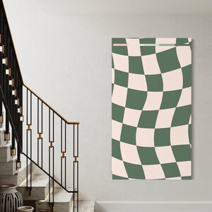 Checkered, Abstract, Versatile Wall Decor, Digital Download | Green ...