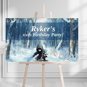 Ninja Birthday Banner Template, Ninja Backdrop Banner, Ninja Wall ...