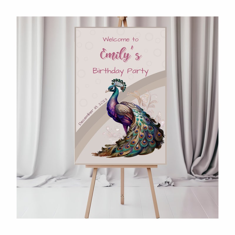 Peacock Welcome Sign - Etsy