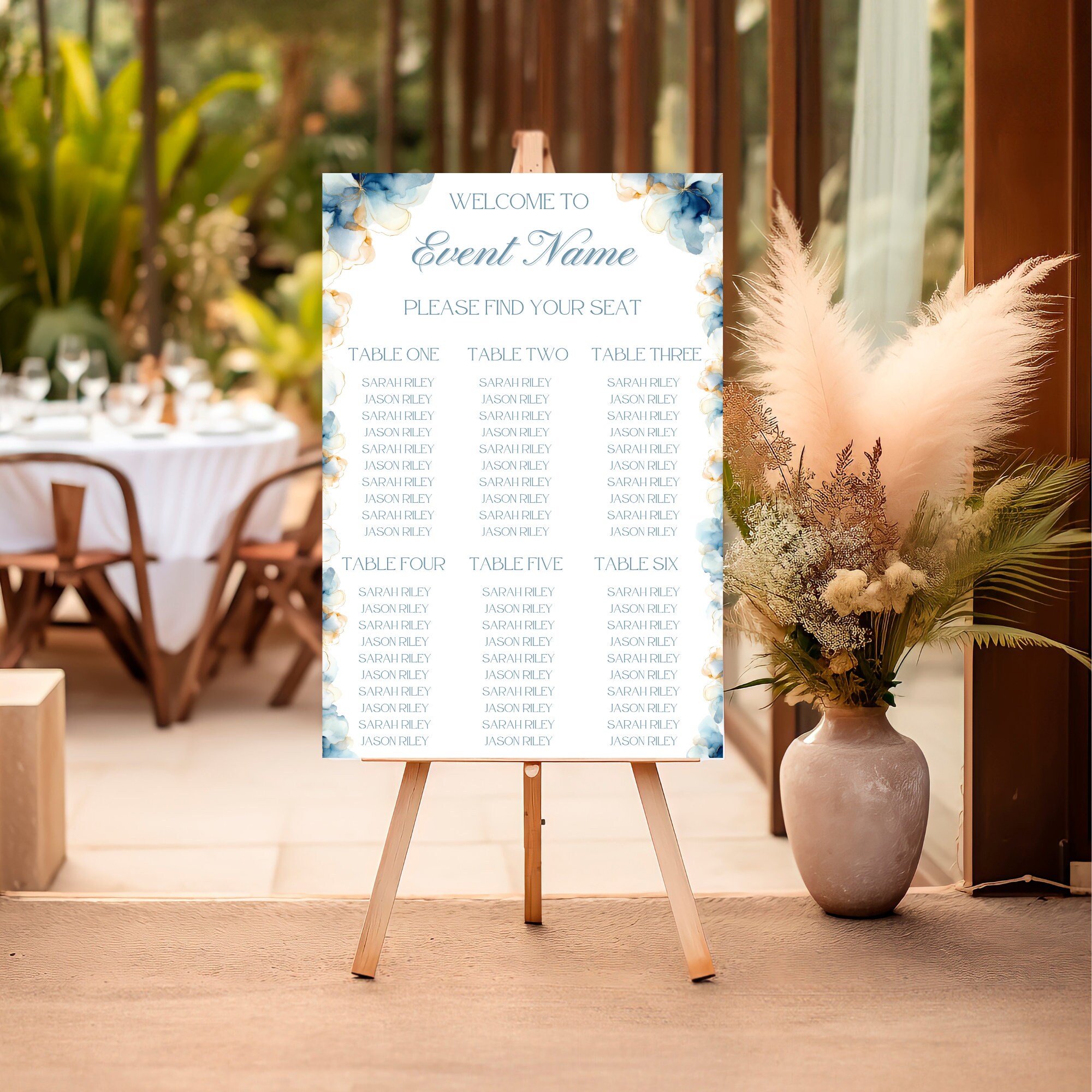 Printable Seating Chart, Wedding Seat Plan, Find Your Seat Sign, Custom ...