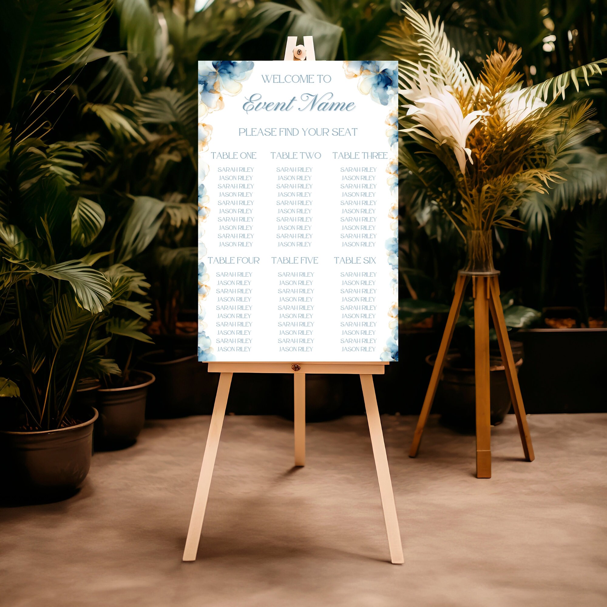 Printable Seating Chart, Wedding Seat Plan, Find Your Seat Sign, Custom ...