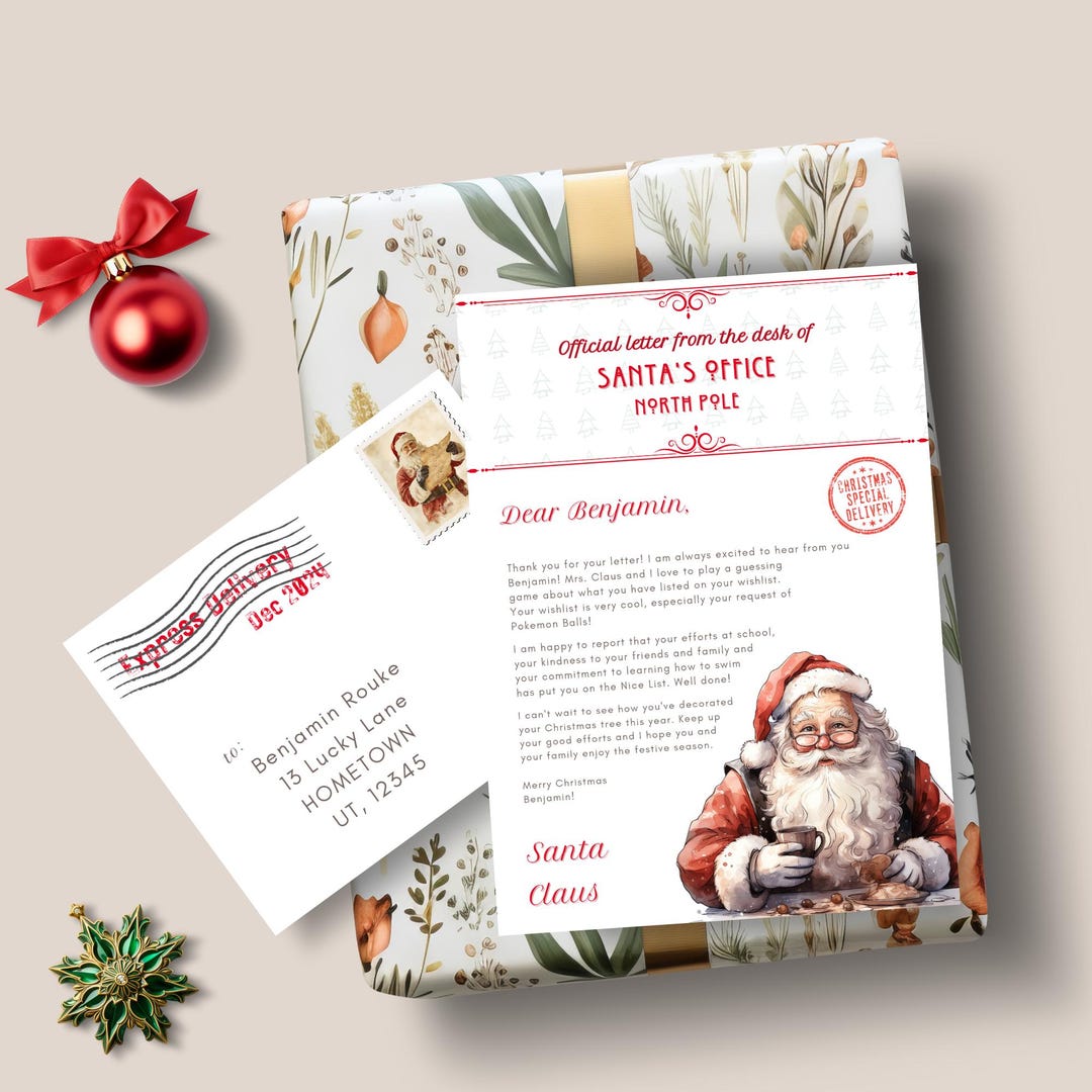 From Santa Letter & Envelope Kit, Official North Pole Envelope and ...