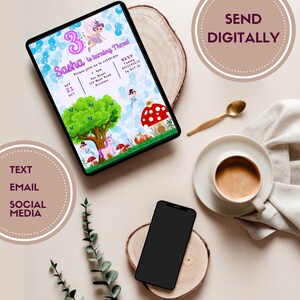 Girls Fairy Birthday Invitation Any Age INSTANT DOWNLOAD - Etsy