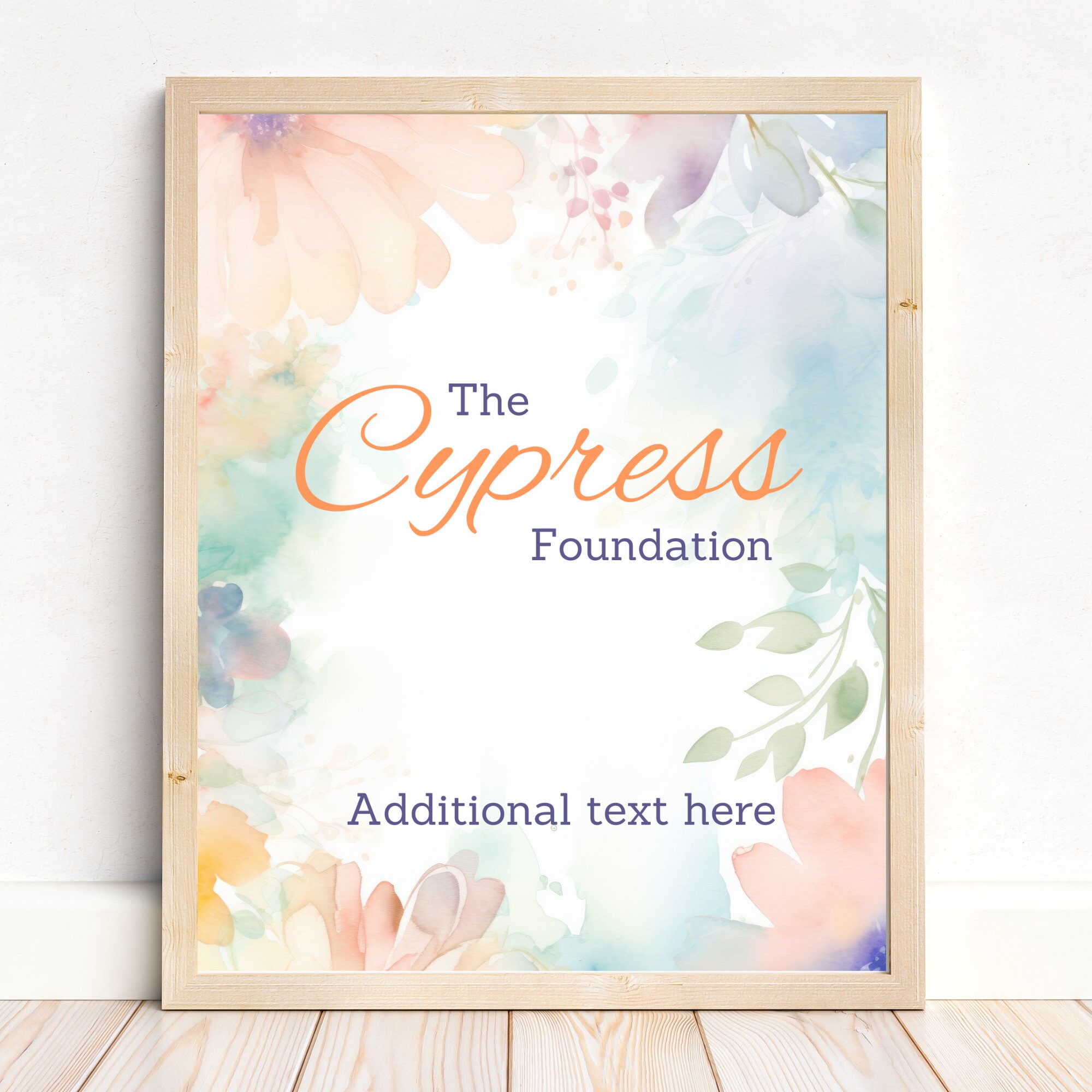 Charity Fundraiser Sign, Floral, Pastel, Gala Dinner Sign, Custom Party ...