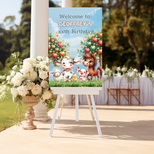Farm Welcome Sign, Barnyard Birthday, Custom Farm Sign, Farm Animal ...