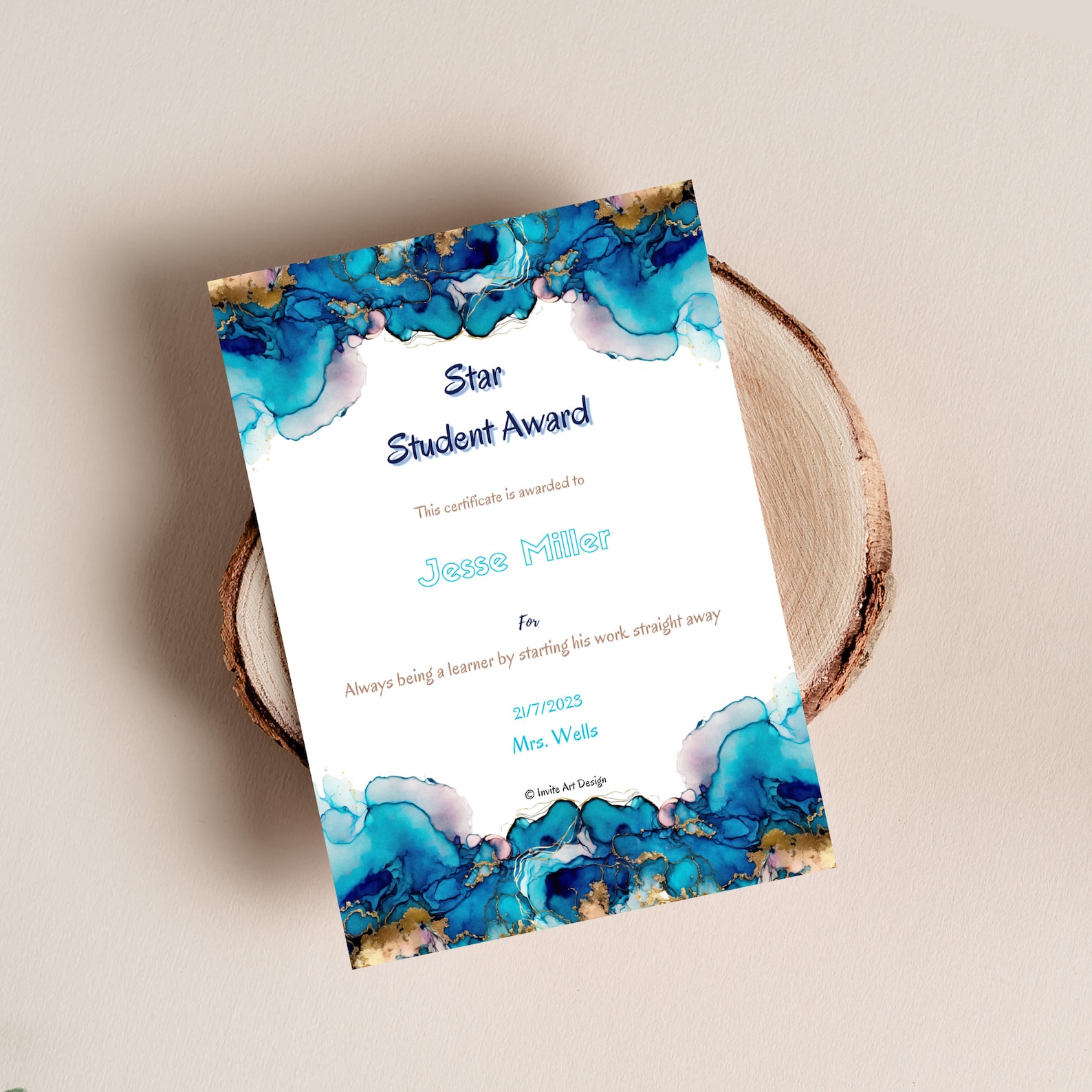 Student Award Certificate, Classroom Award Printable, Certificate ...