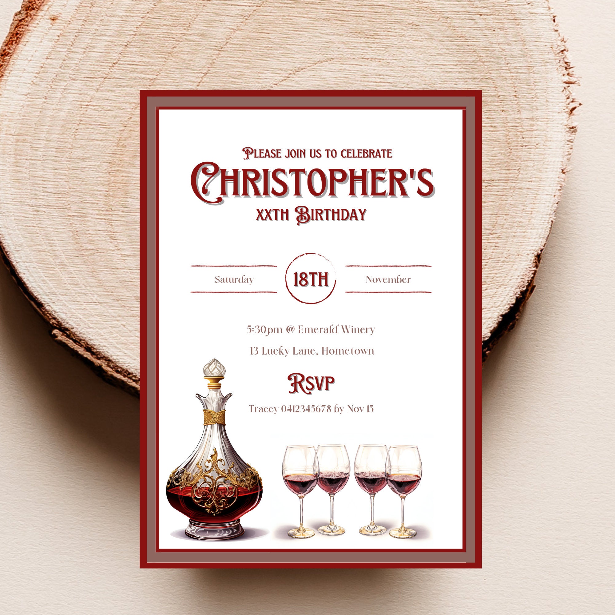 Mens Birthday Invitation, Masculine Invite, DIGITAL Invitation ...