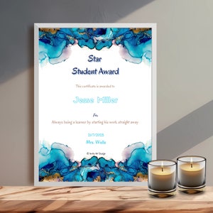 Student Award Certificate, Classroom Award Printable, Certificate ...
