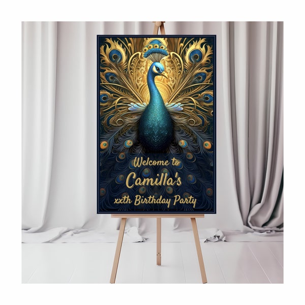 Peacock Welcome Sign - Etsy