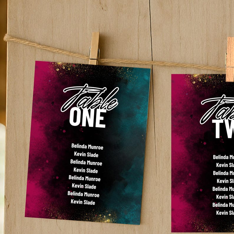 Seating Chart Cards, Table Seating Chart, Table Numbers, Hanging ...