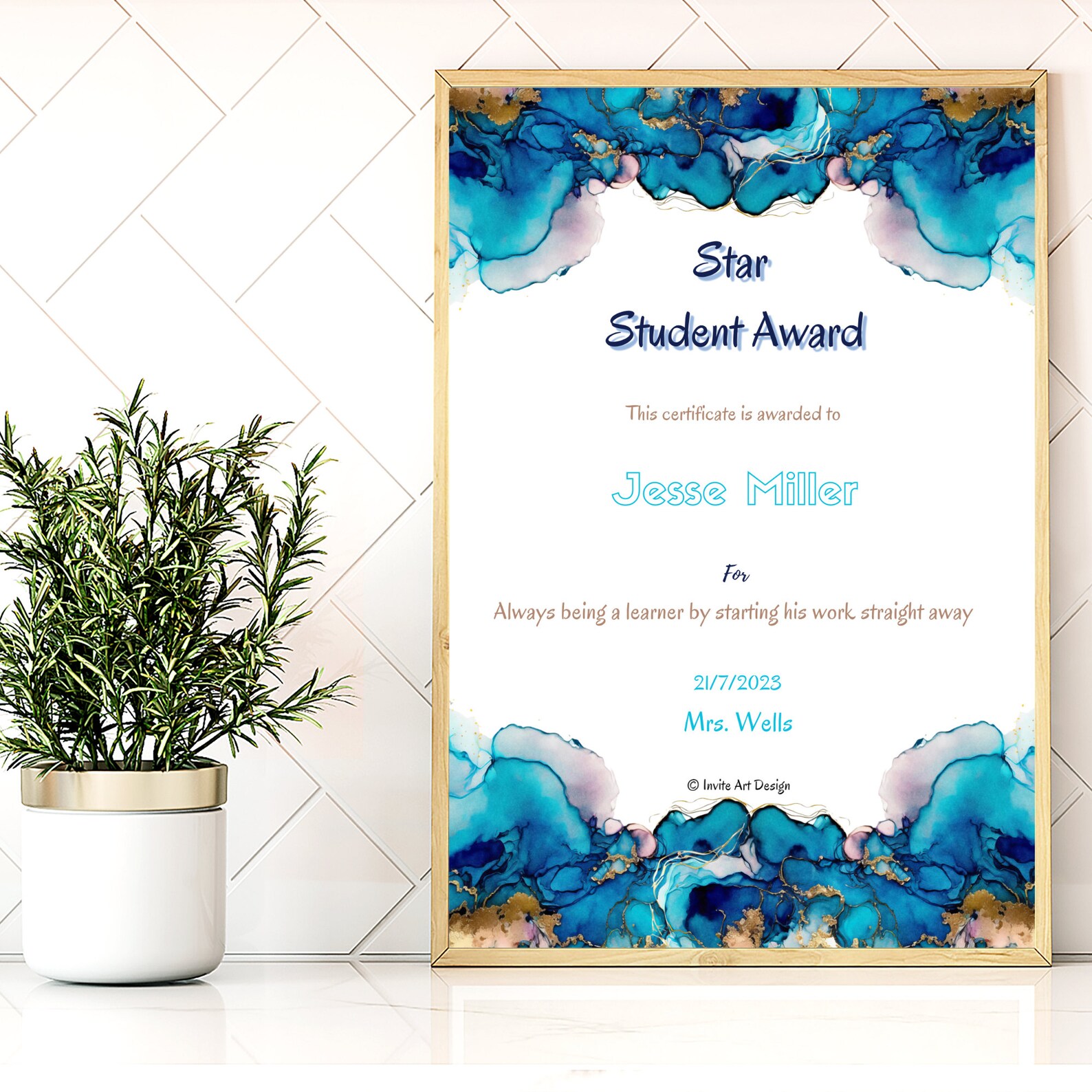 Student Award Certificate, Classroom Award Printable, Certificate ...