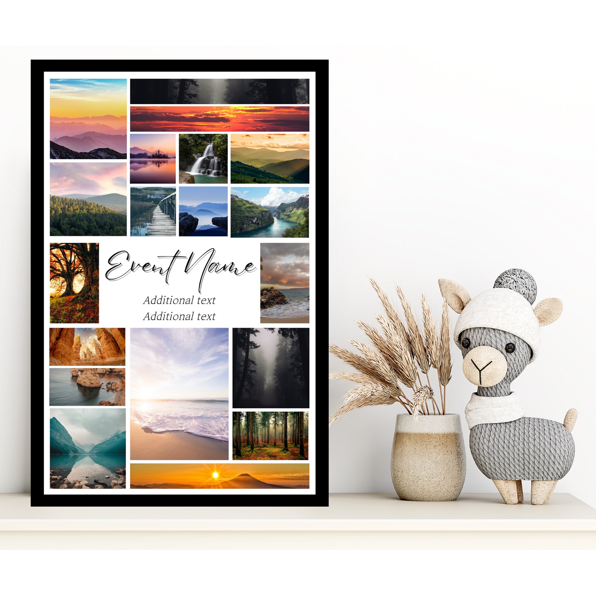 24X36 Photo Collage Template, Poster Size Photo Collage, Storyboard ...