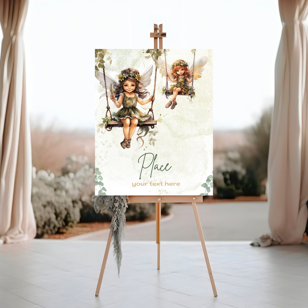 Fairy Custom Sign, Fairy Birthday Party Sign, Girls Twin Birthday ...