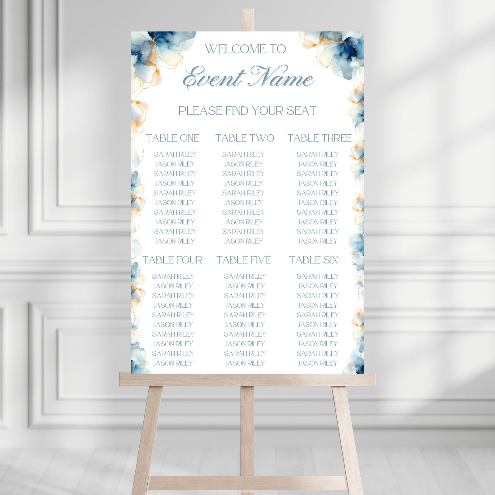 Printable Seating Chart, Wedding Seat Plan, Find Your Seat Sign, Custom ...