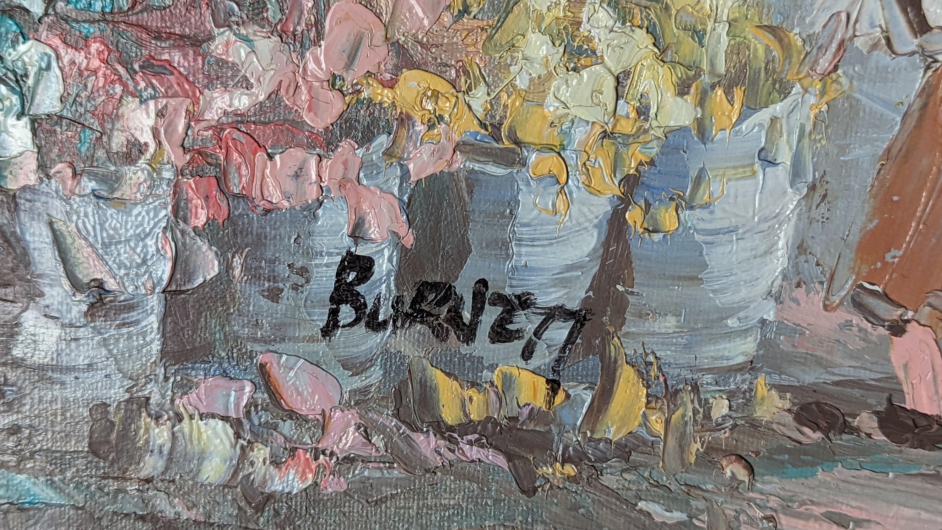 Vintage Parisian Street Scene Painting by Carol Burnett - Etsy