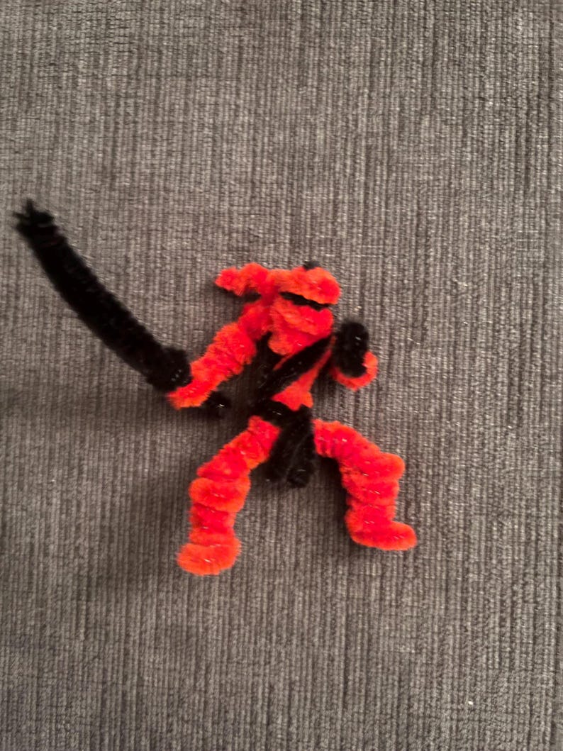 Pipe Cleaner Ninja Figurine - Etsy