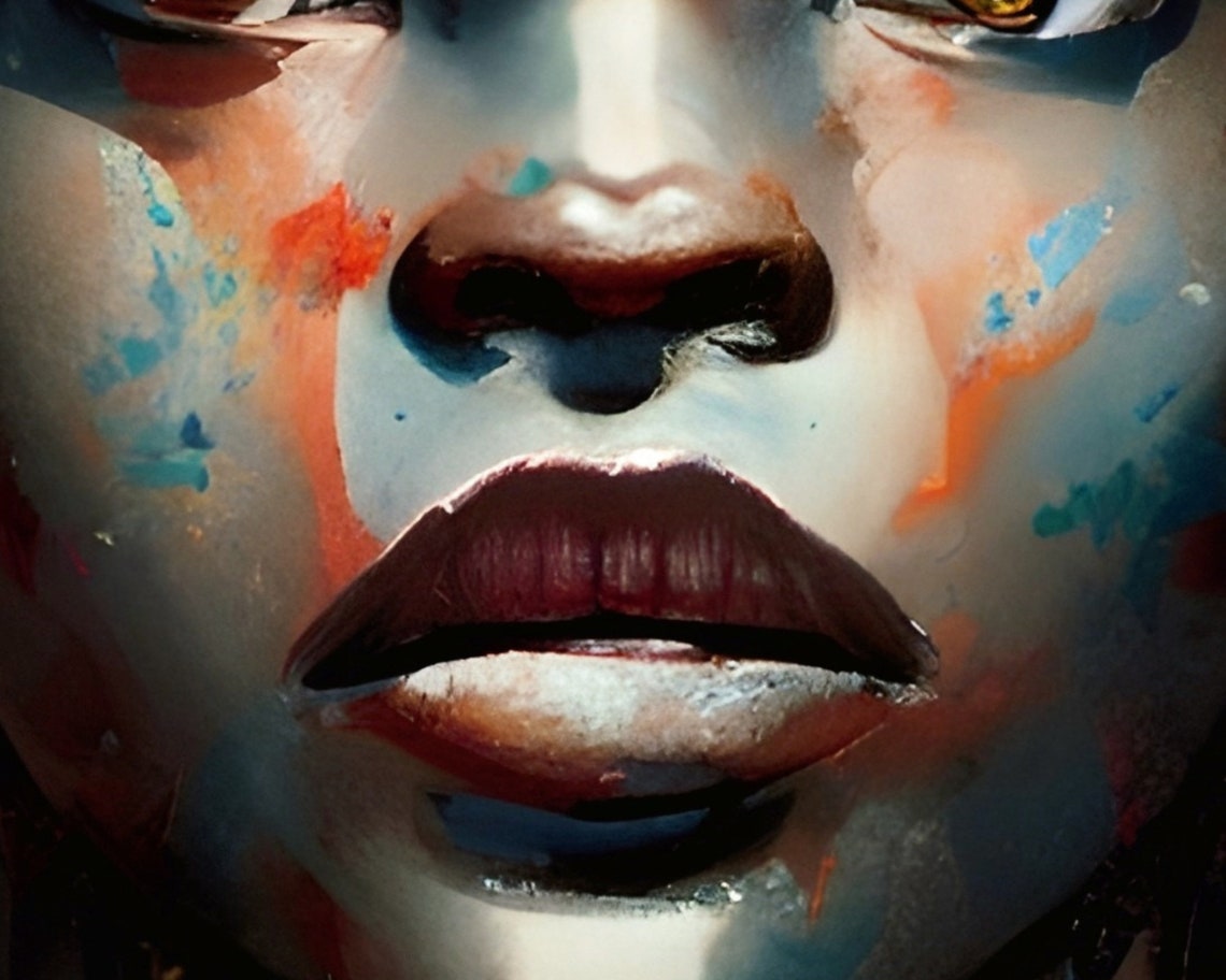 Portrait of Black Woman Abstract Instant Art Abstract Face - Etsy