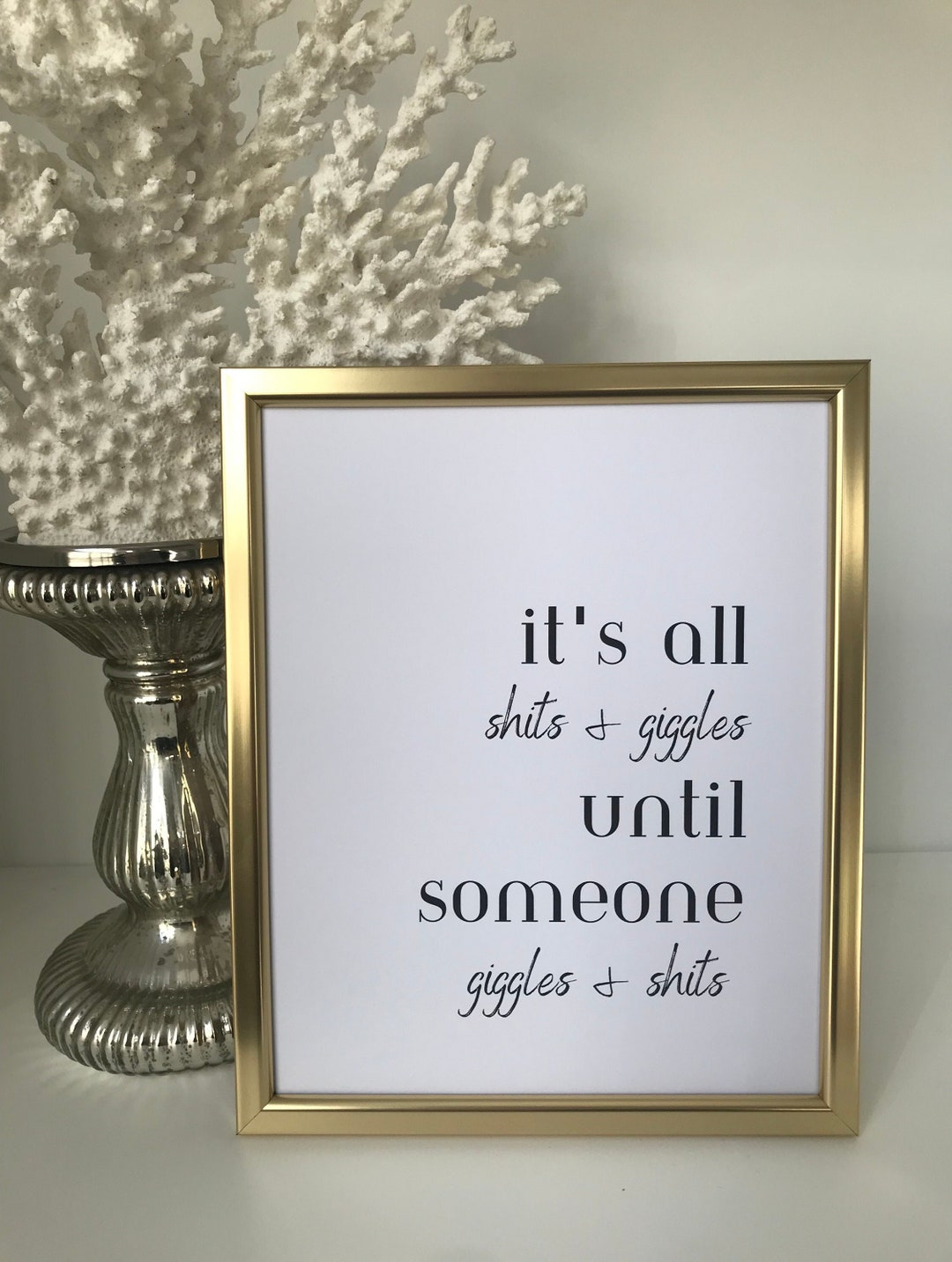 Shits and Giggles Bathroom Print, Sign, Mailed Print, Funny Bathroom ...