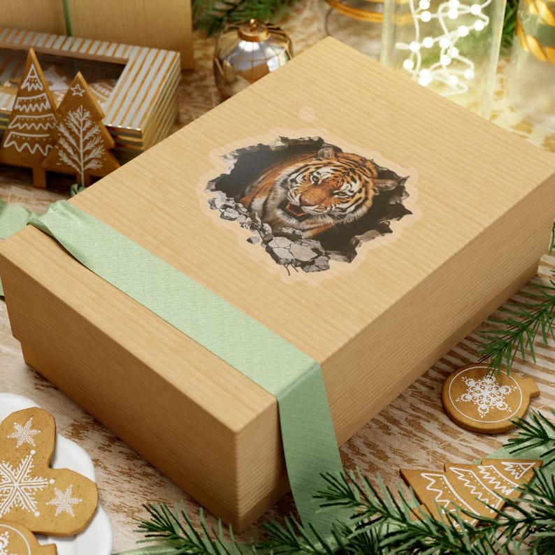 3D Tiger Wall Sticker – Realistic Breakthrough Vinyl Decal, Jungle ...