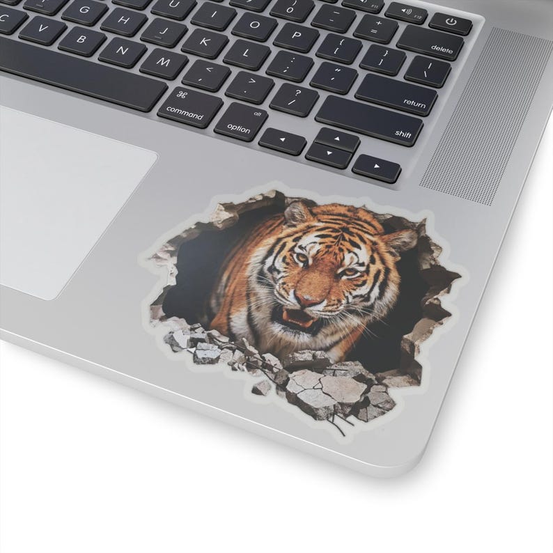3D Tiger Wall Sticker – Realistic Breakthrough Vinyl Decal, Jungle ...