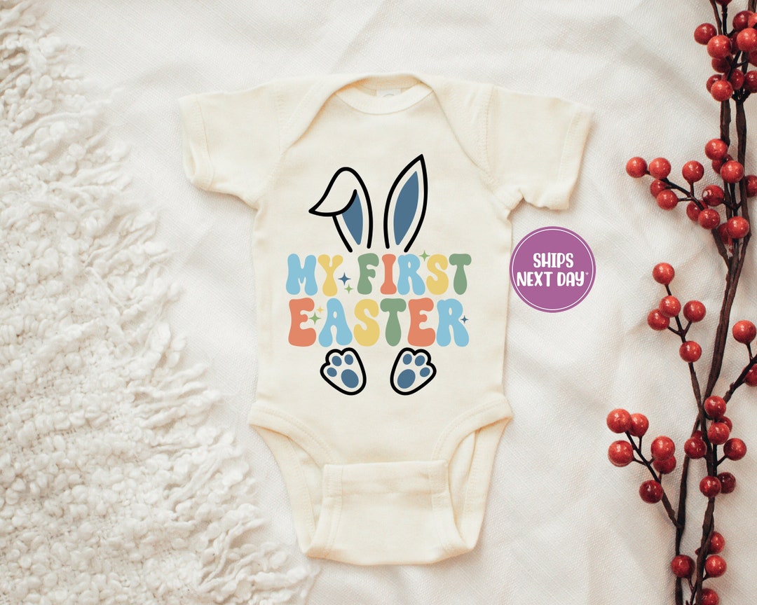 First Easter Onesie®, My First Easter, Boy First Easter Onesie®, Retro ...