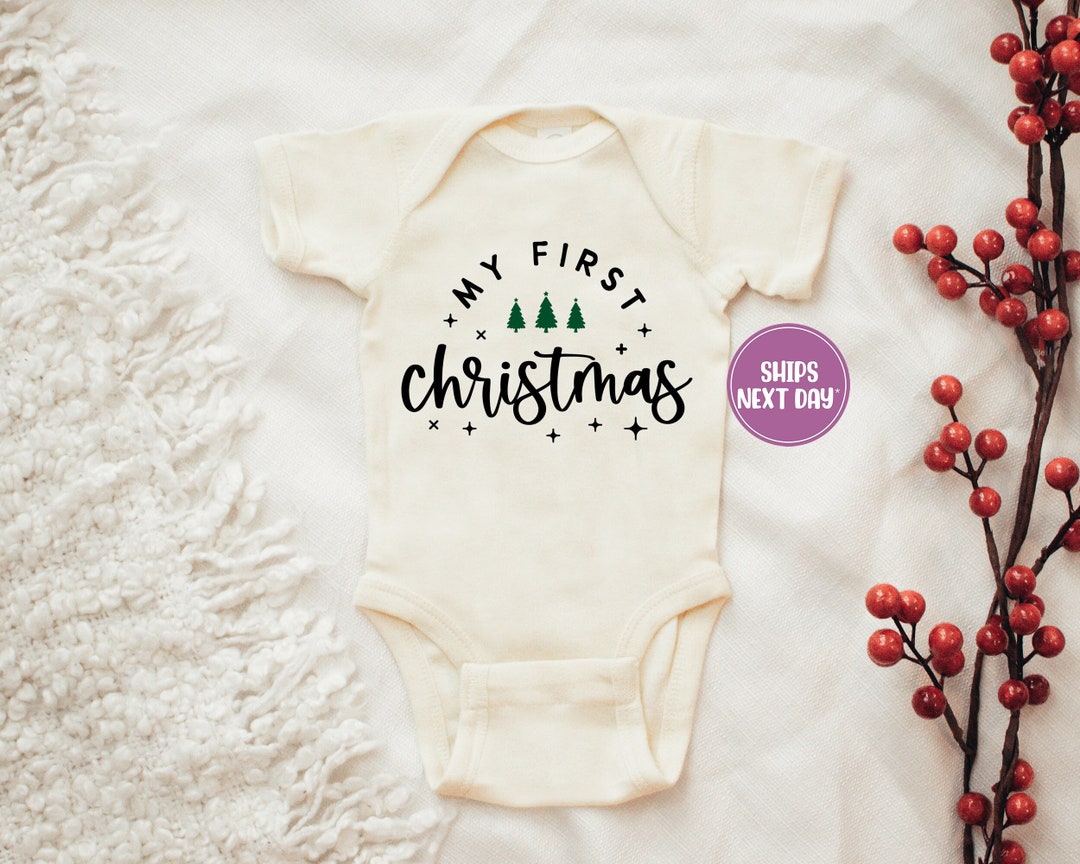 My First Christmas Onesie®: Natural Baby Christmas Outfit - Etsy