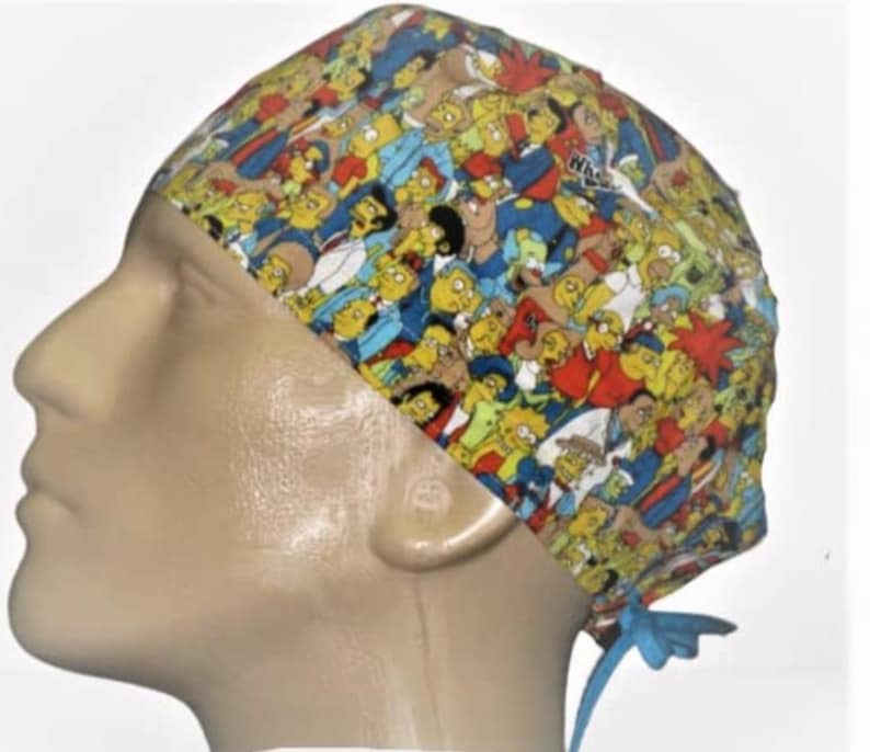 Where's Bart Simpson? the Simpsons Character Surgical Scrub Hat / Chemo ...