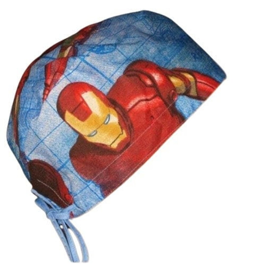 Marvel Iron Man Rare Print Scrub Hat / Chemo Cap - Etsy