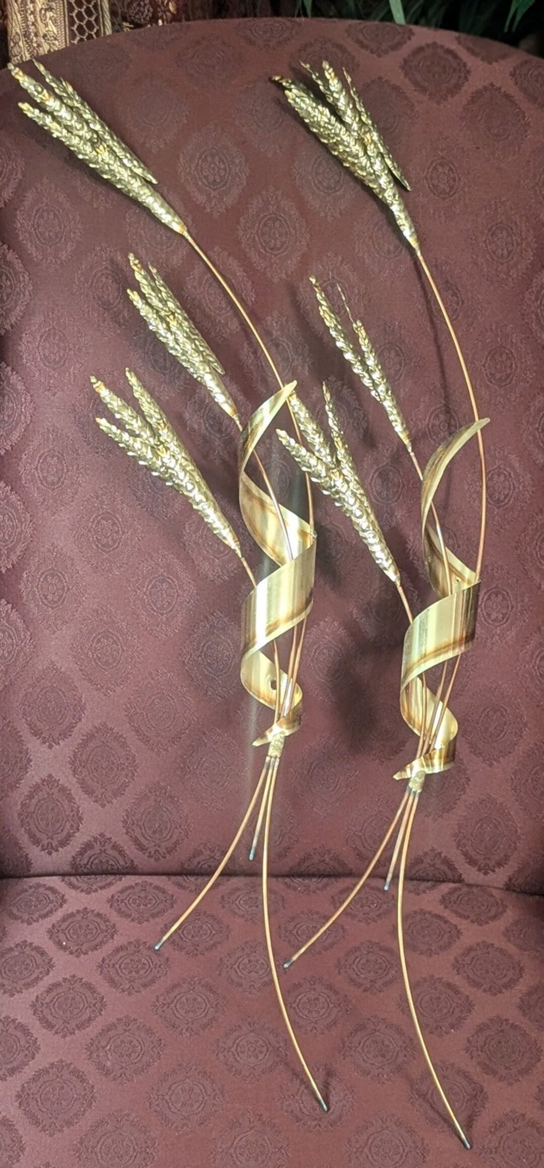 Large Copper and Brass Vintage Home Interiors Sheaves of Wheat Wall ...