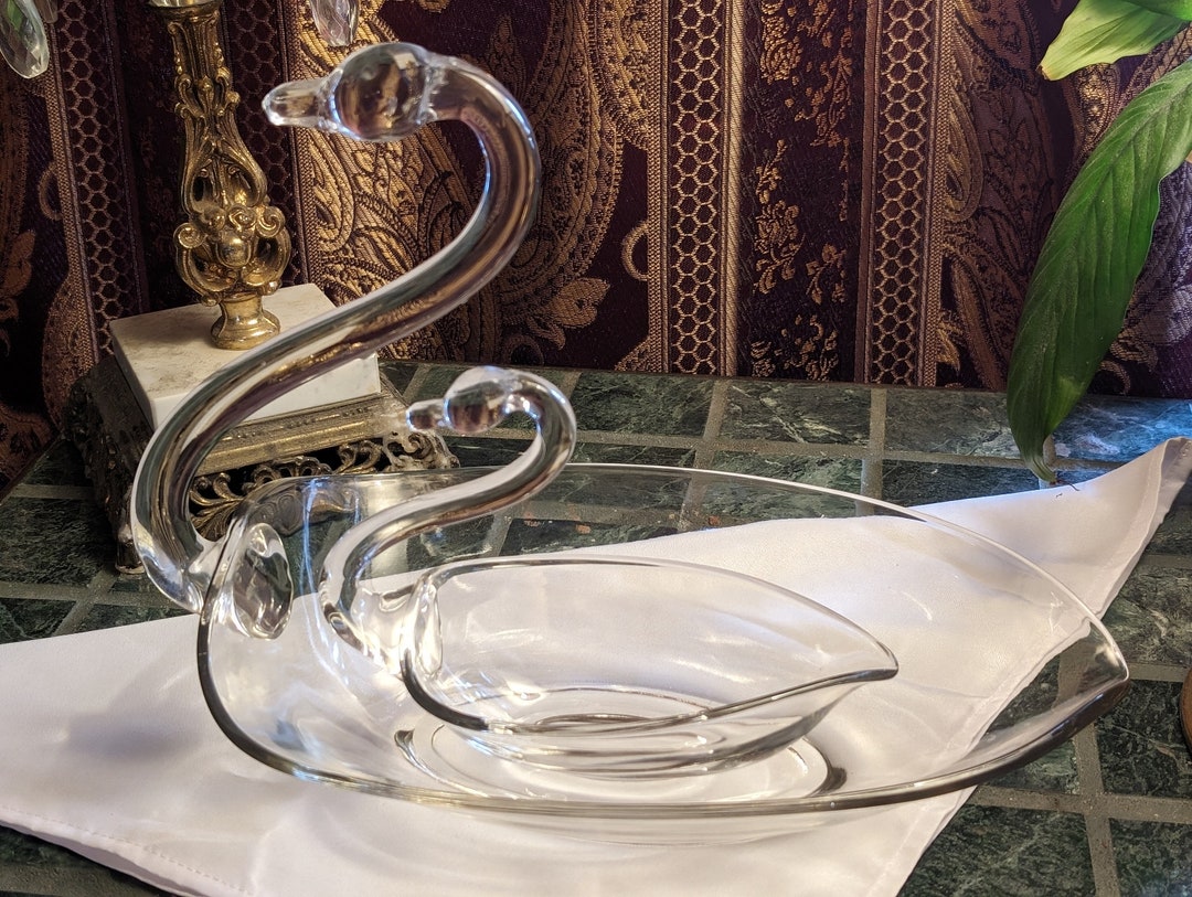 Duncan Miller Extra Large Mid-century MCM Vintage Nesting Glass Swans ...