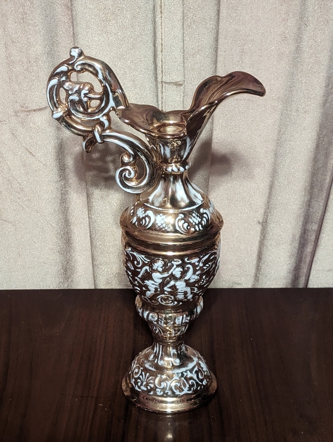 Vintage MCM Hollywood Regency Pitcher/vase - Etsy