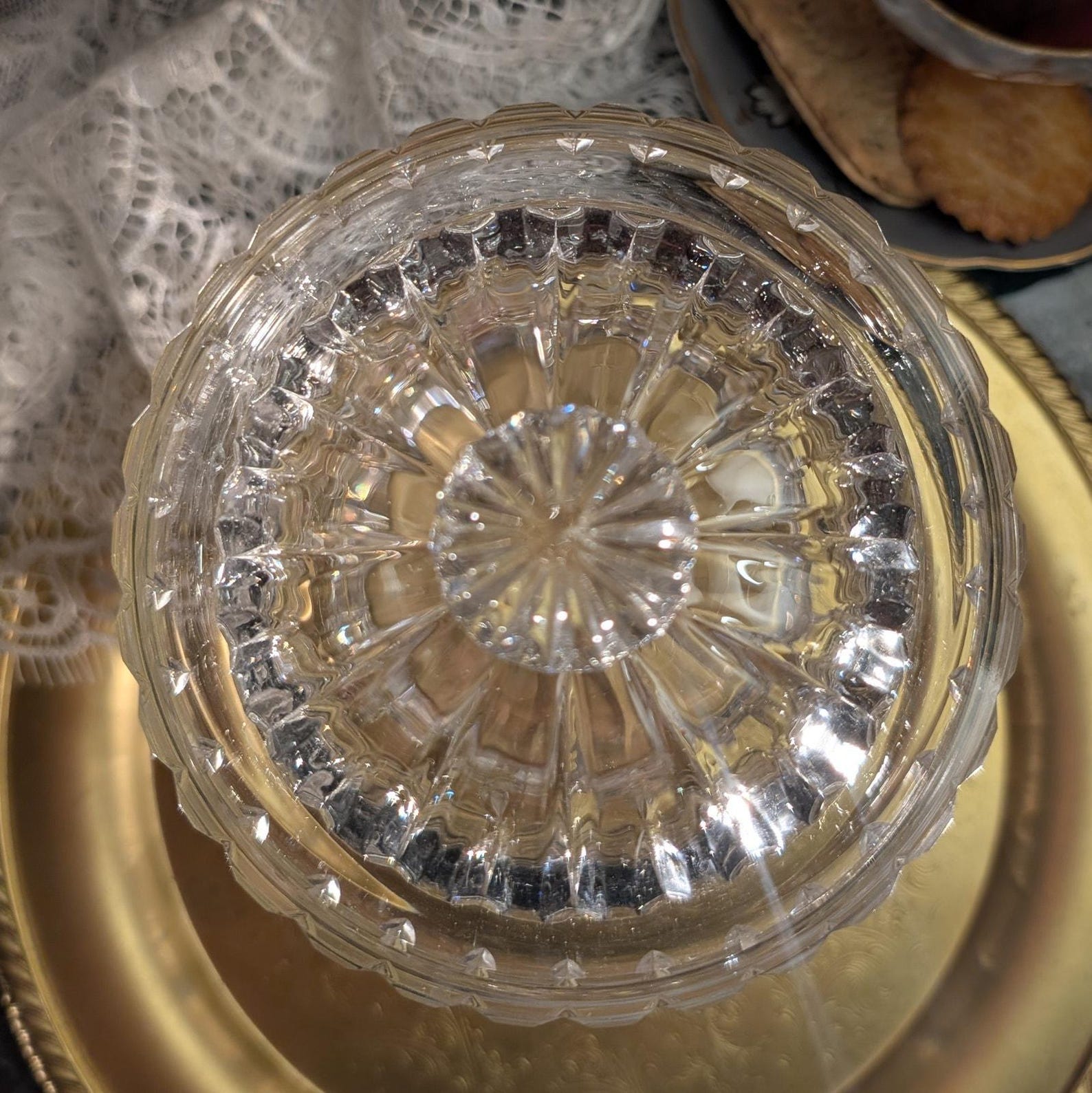 Waterford Lismore Vintage Cut Lead Crystal Biscuit Barrel Cookie Candy ...