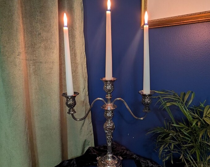 Victorian Rose WM Rogers Vintage Silverplate Convertible Triple ...