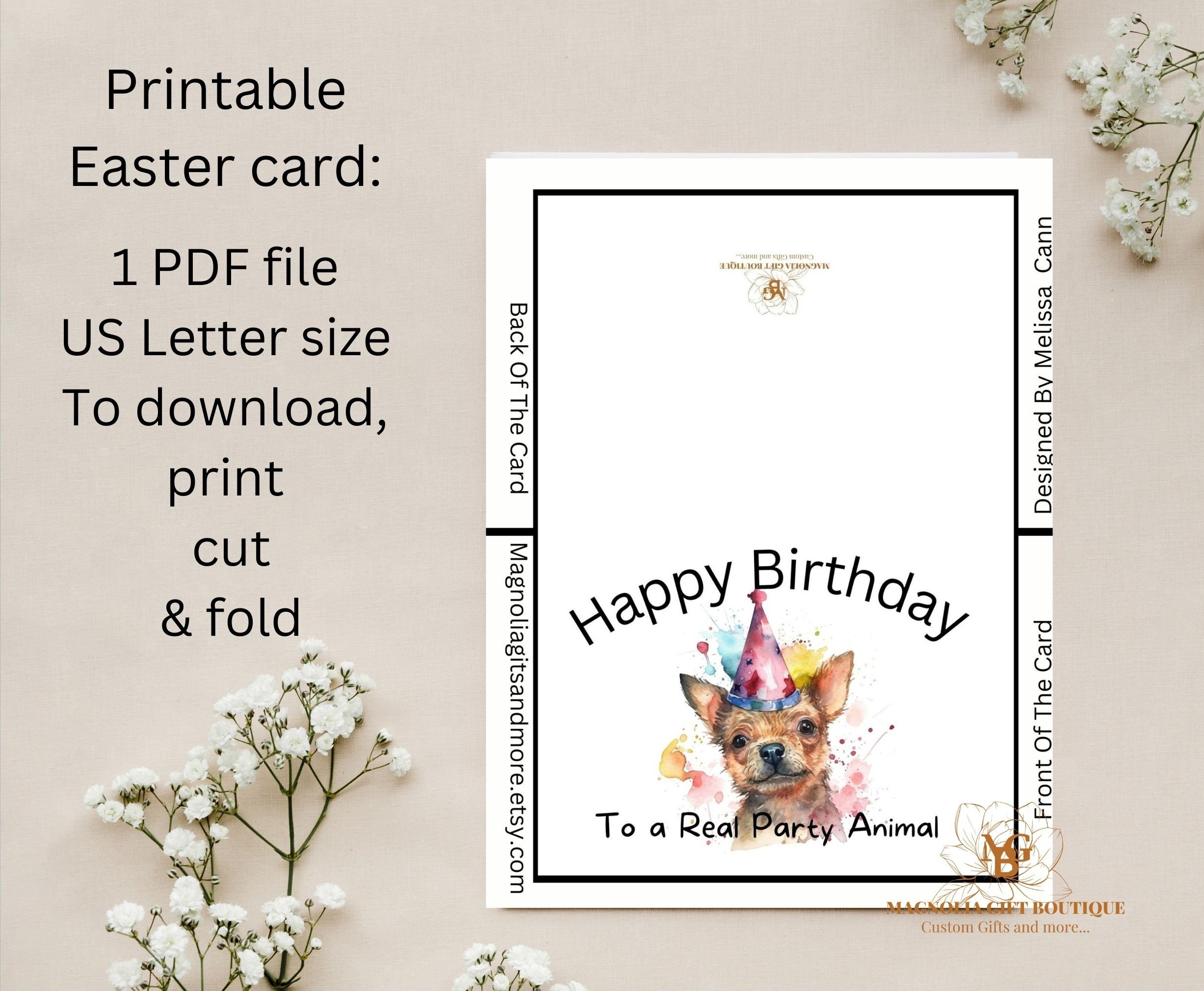 Printable Birthday Card, Pun Birthday Card, Happy Birthday Digital ...