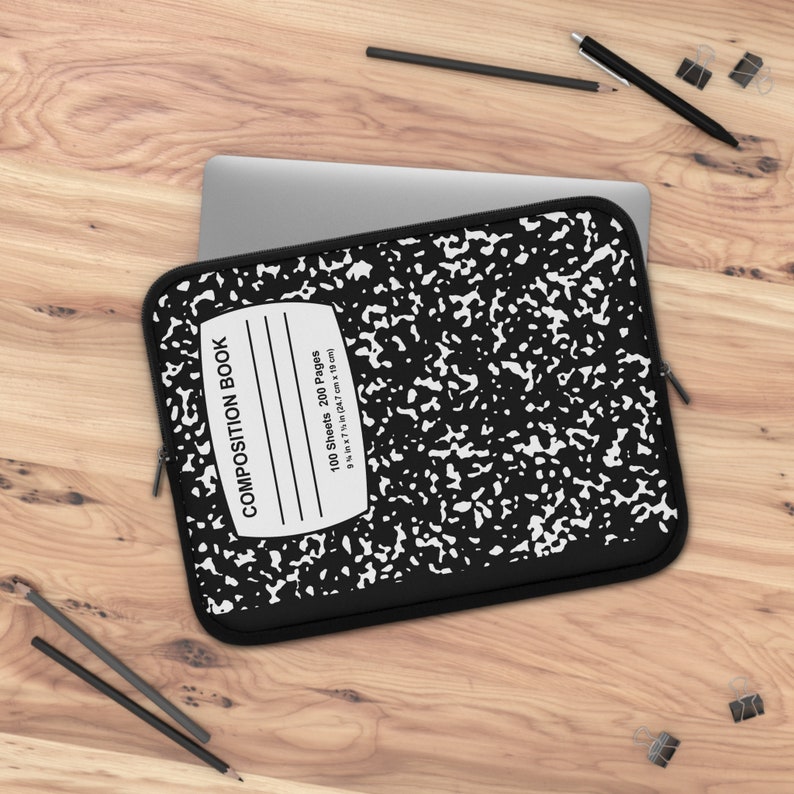 Composition Book Laptop Sleeve | Neoprene Notebook Cover - Etsy