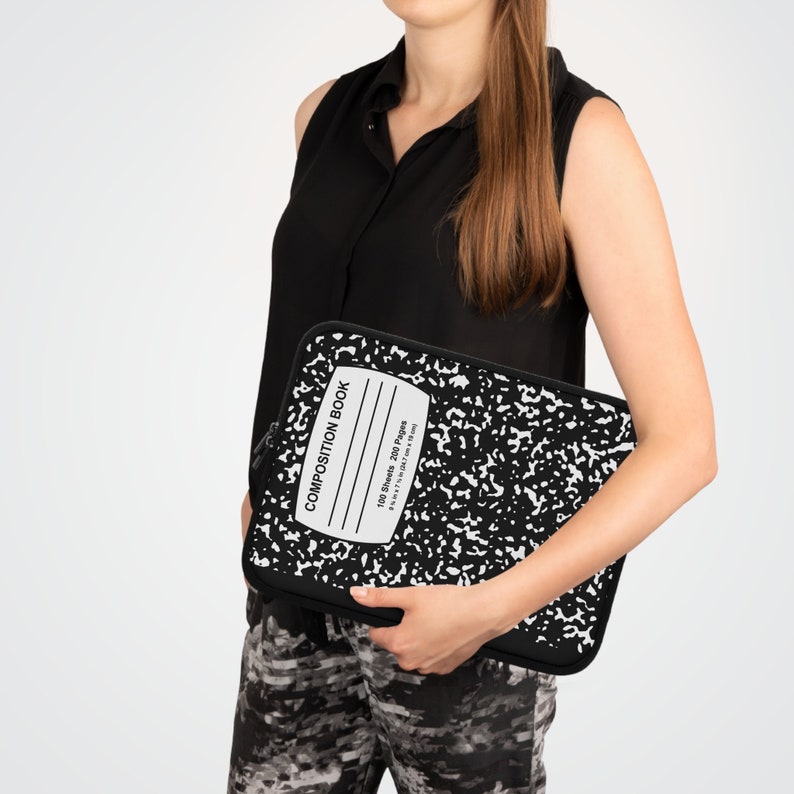 Composition Book Laptop Sleeve | Neoprene Notebook Cover - Etsy