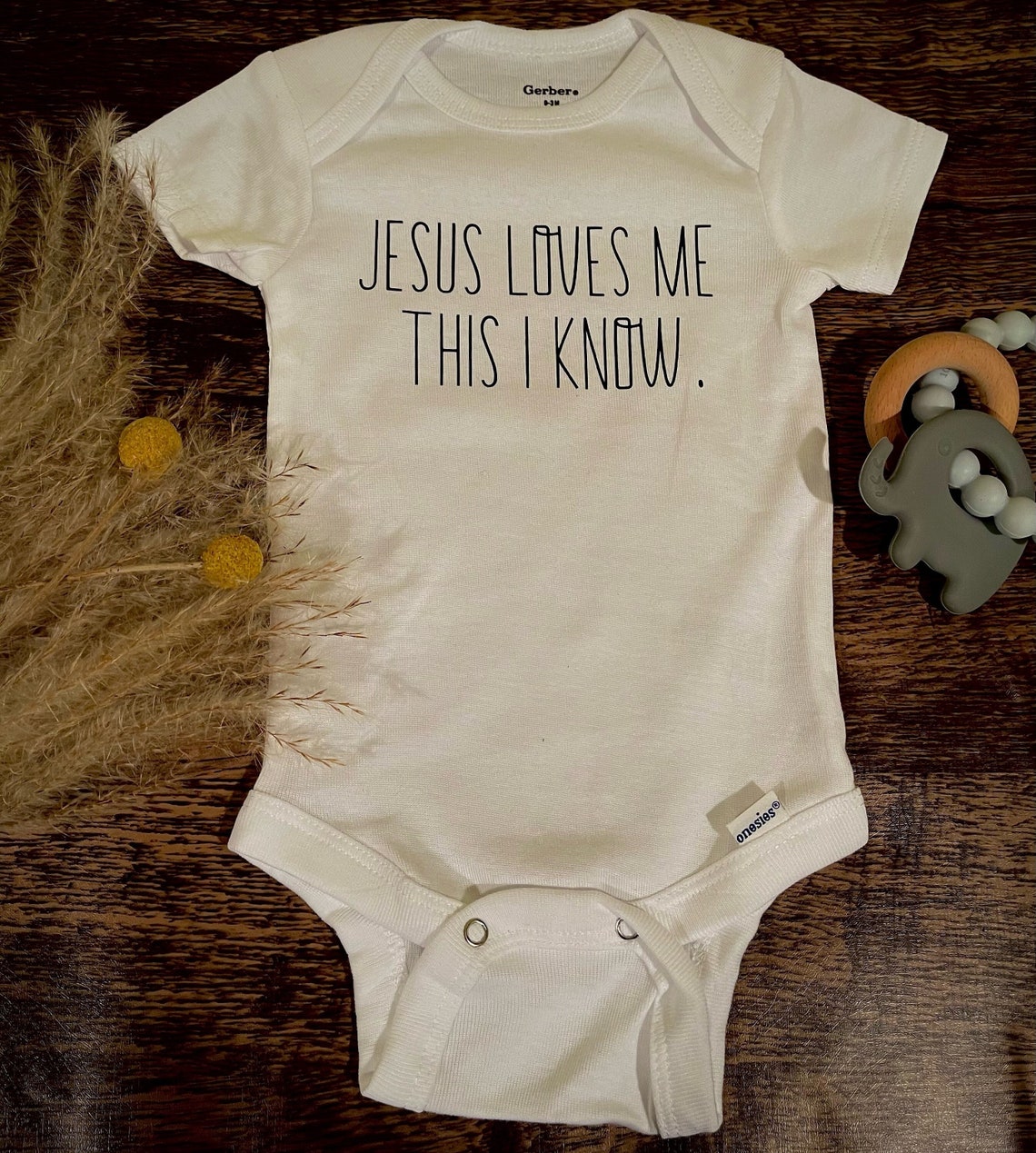 Christian Baby Onesie® Jesus Loves Me - Etsy