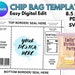 Blank Chip Bag Template Canva, Printable Party Favor Template Chip Wrap ...