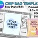Blank Chip Bag Template Canva, PDF and SVG Instant Download, Party ...