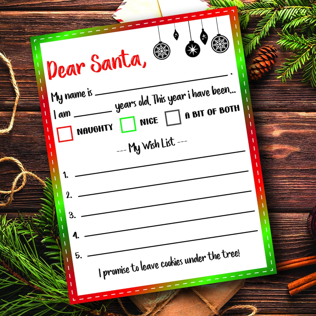 Letter to Santa - Etsy