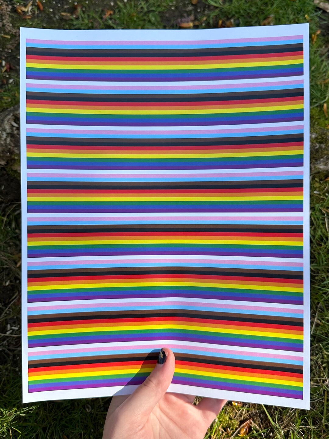 Progress Pride Flag Paper - Etsy