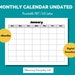 Monthly Calendar Printable, Undated Calendar 12 Months, Calendar ...