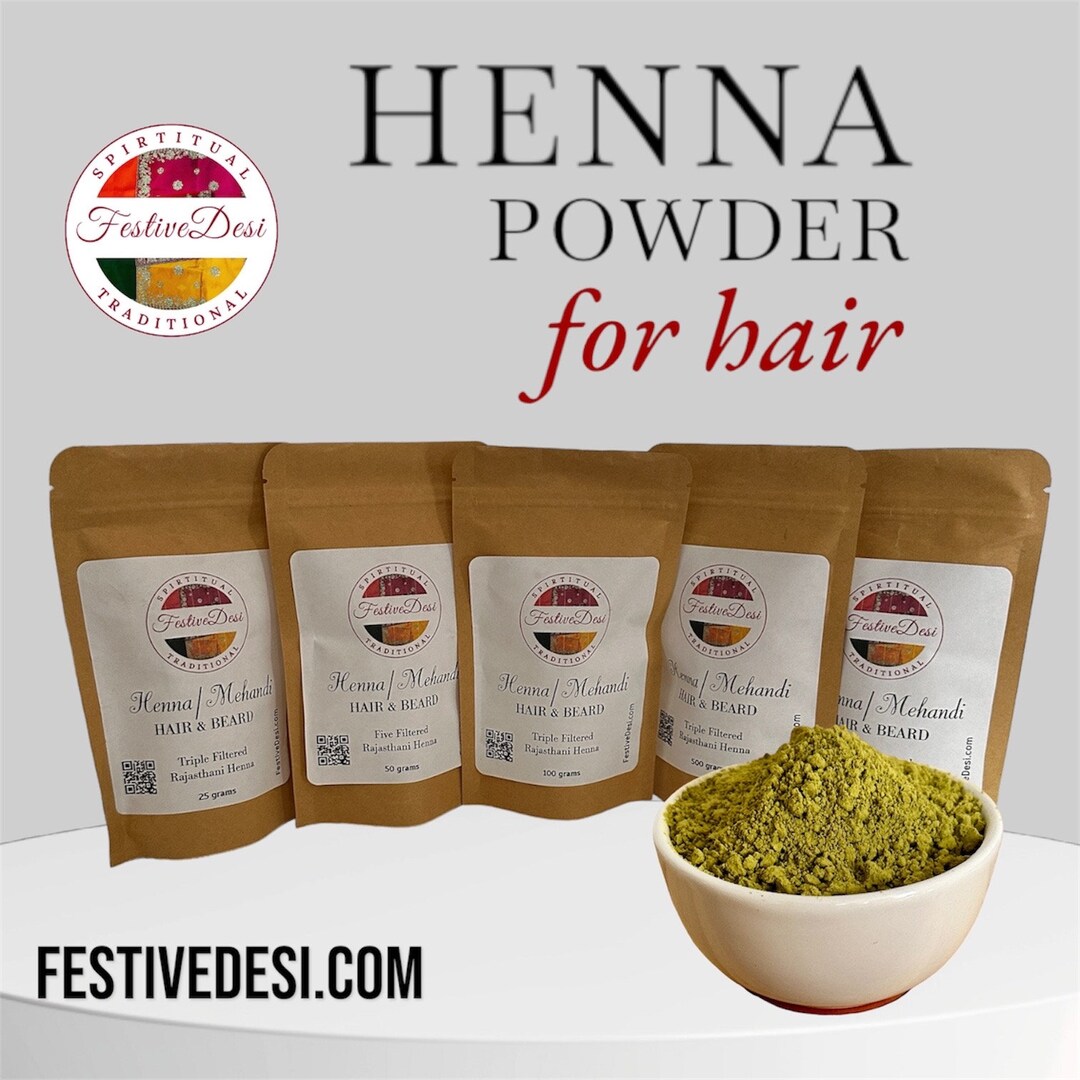 Rajasthani Henna Powder | BAQ (body Art Quality) Triple-sifted for Hair ...
