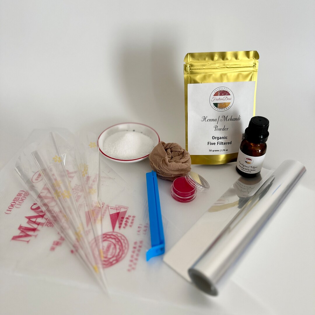 DIY Henna Kit With Five Filtered Natural Henna Powder - Etsy