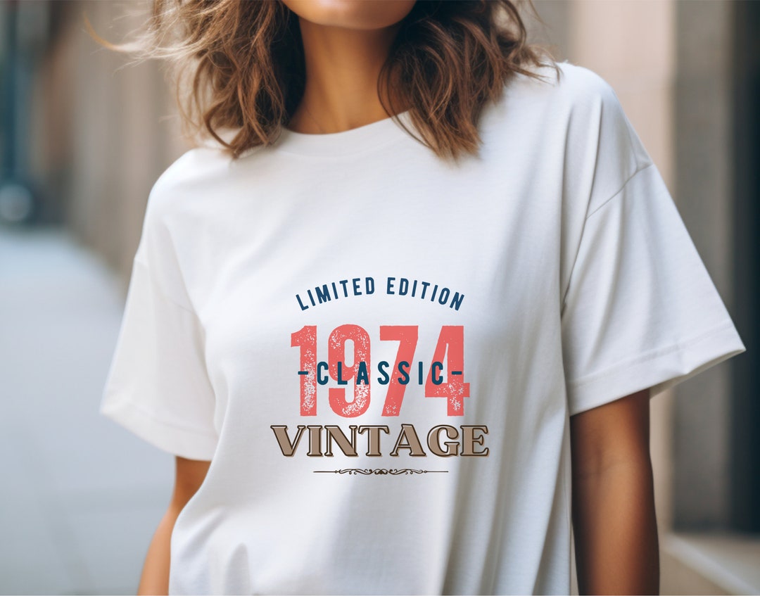 Classic Vintage Tshirt, Vintage Tee, Gift for Him, Vintage Shirt, 1974 ...