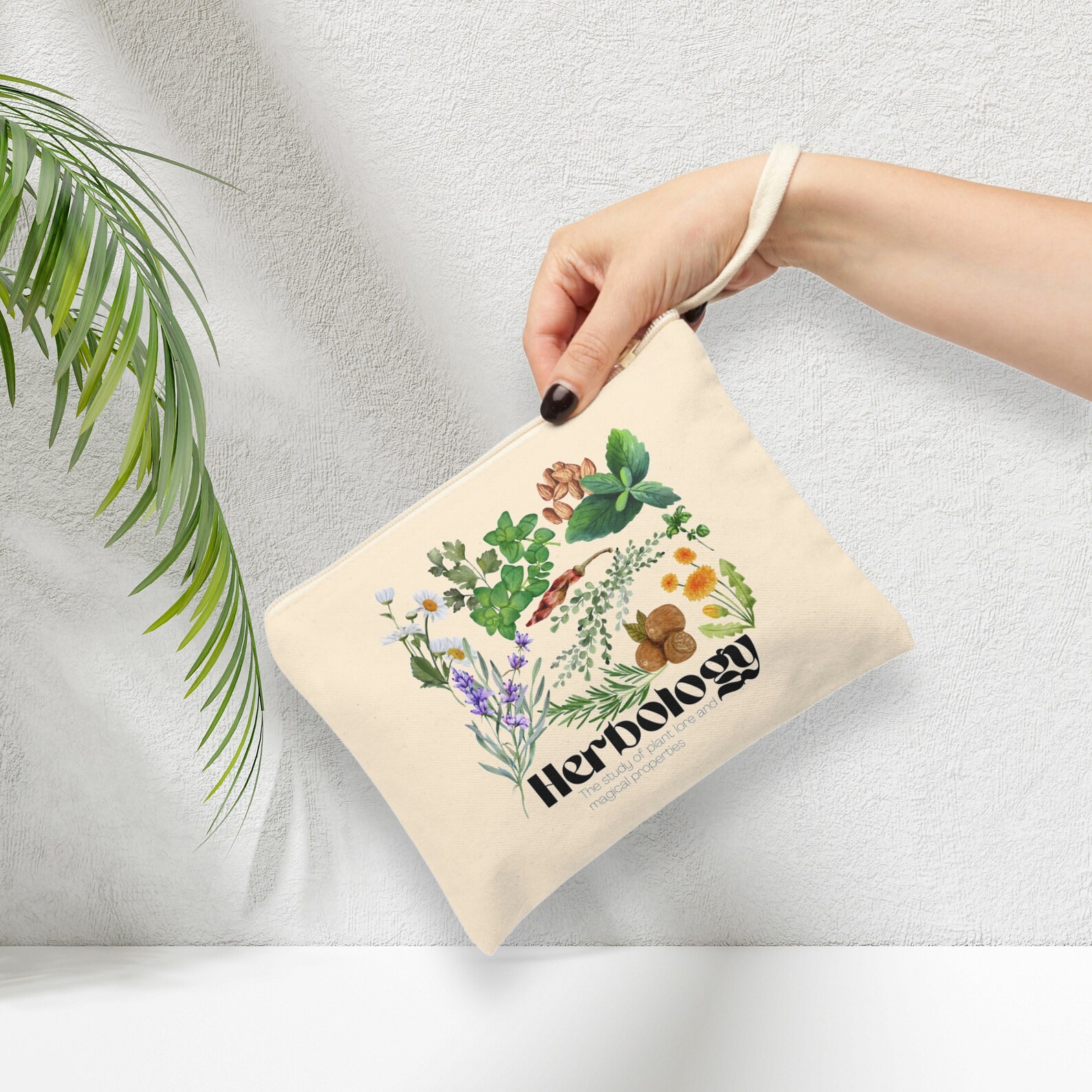 Cottagecore Aesthetic Herbology Pouch, Floral Makeup Bag, Unique ...