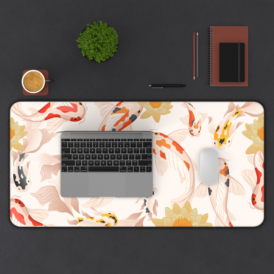 Koi Fish XL Desk Mat, Japanese Loki Gaming Mouse Pad, Anime Desk ...